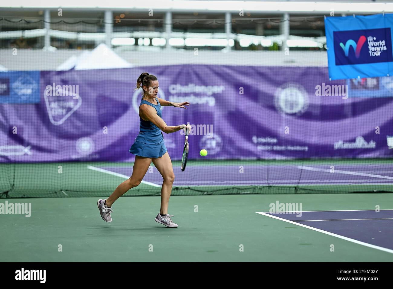 Hamburg, Hamburg, Germany. 31st Oct, 2024. Conny Perrin of Switzerland, returns with forehand ...
