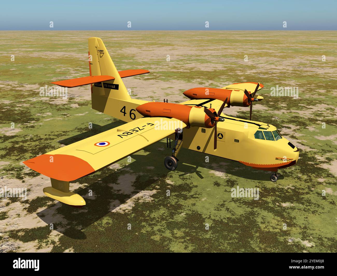 Firefighting plane on an airfield Stock Photo - Alamy