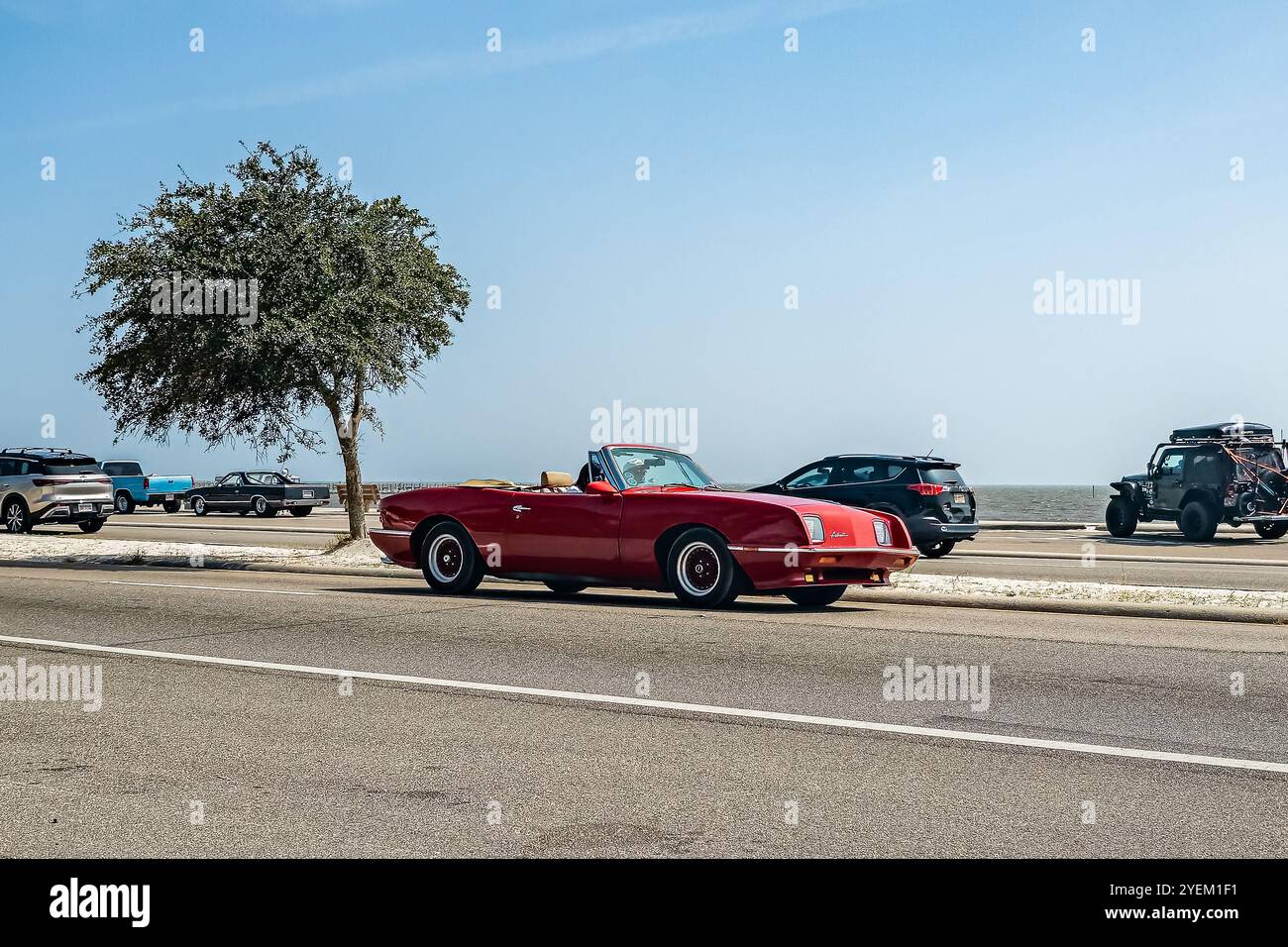 Gulfport, MS - October 04, 2023: Wide angle front corner view of a 1988 ...