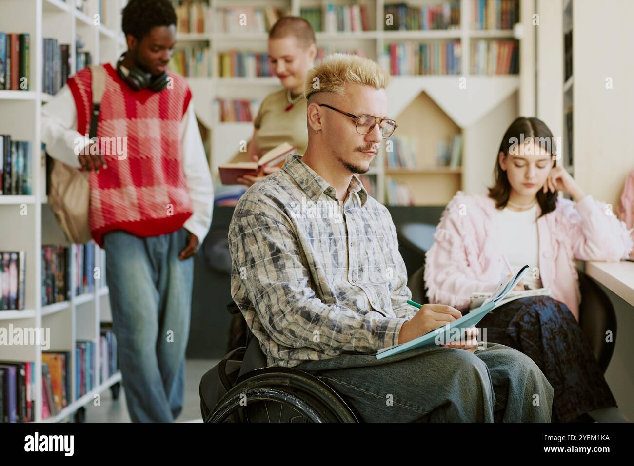 Group of diverse students engaging in collaborative study session in ...