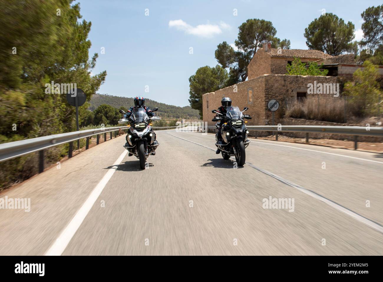 Riding a motorcycle on a highway Stock Photo - Alamy