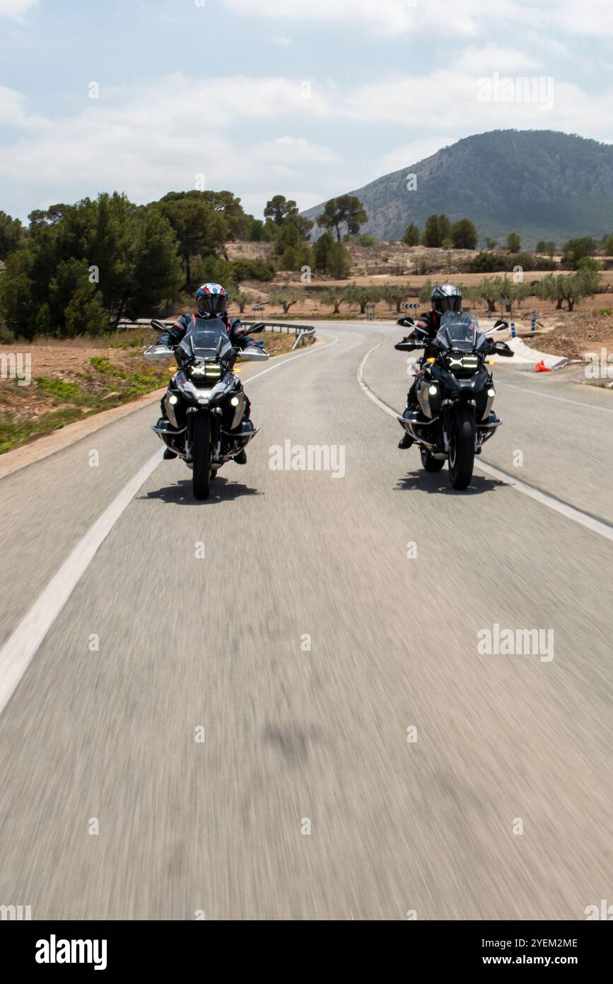Riding a motorcycle on a highway Stock Photo - Alamy