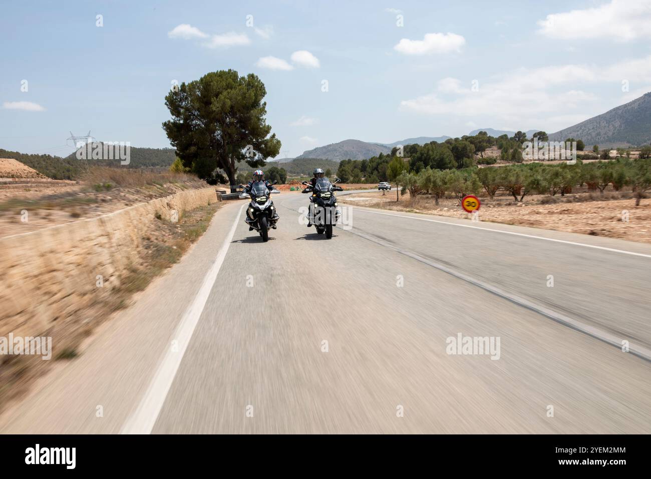 Riding a motorcycle on a highway Stock Photo - Alamy