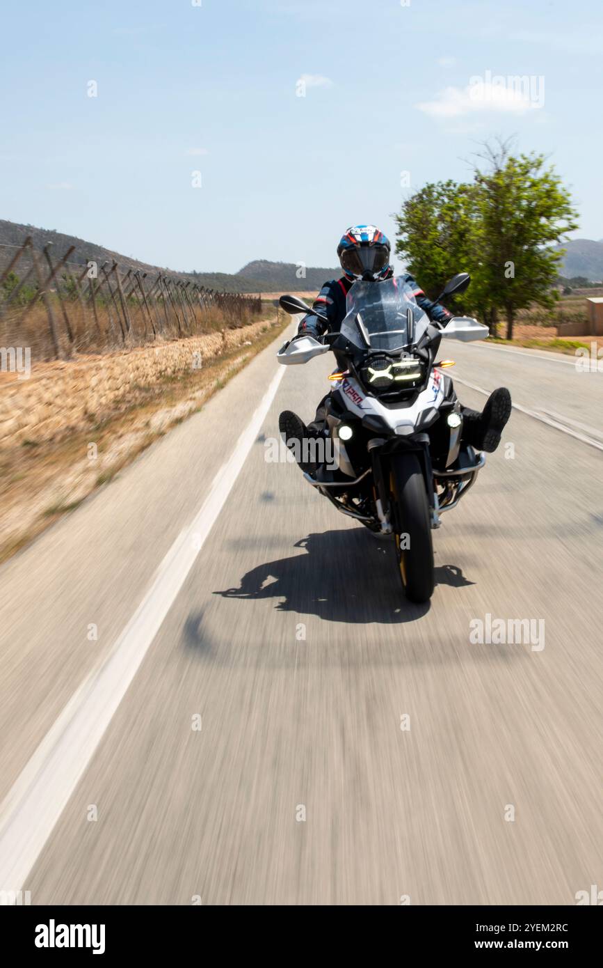 Riding a motorcycle on a highway Stock Photo - Alamy