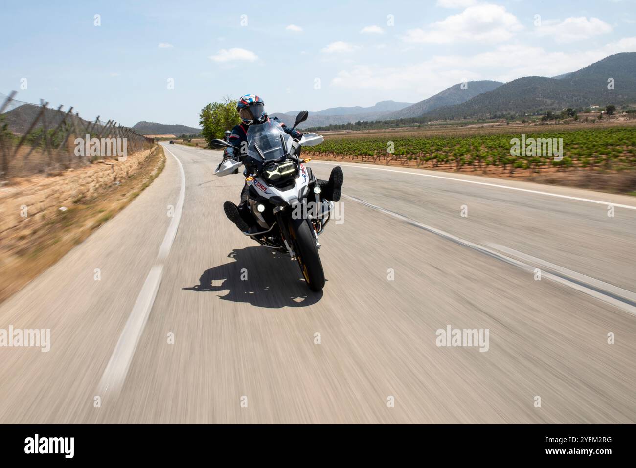 Riding a motorcycle on a highway Stock Photo - Alamy