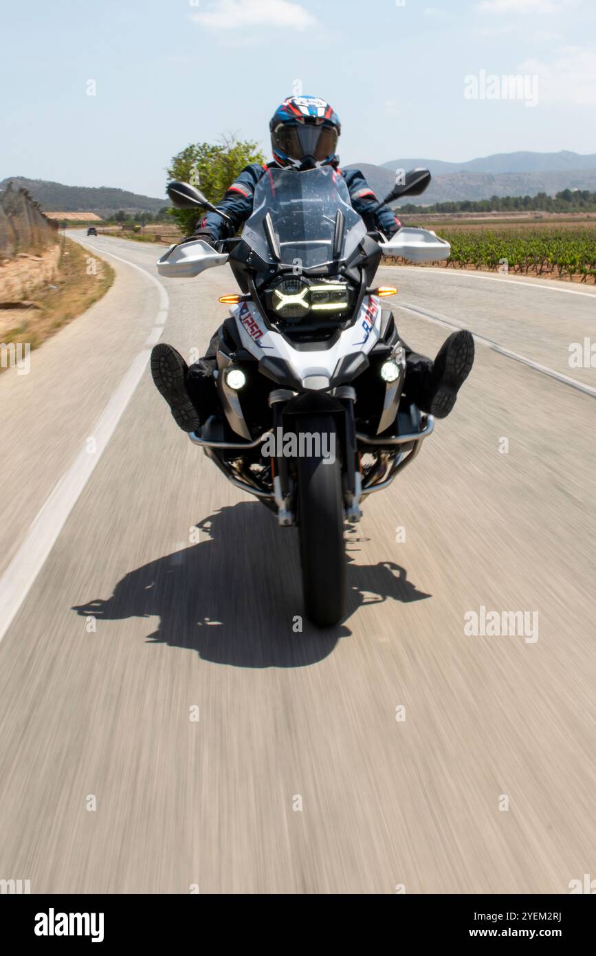 Riding a motorcycle on a highway Stock Photo - Alamy