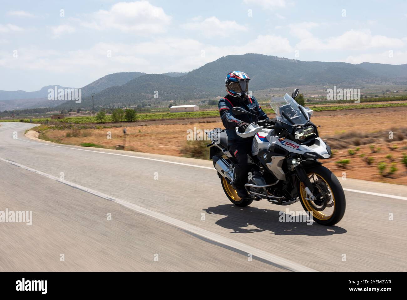 Riding a motorcycle on a highway Stock Photo - Alamy