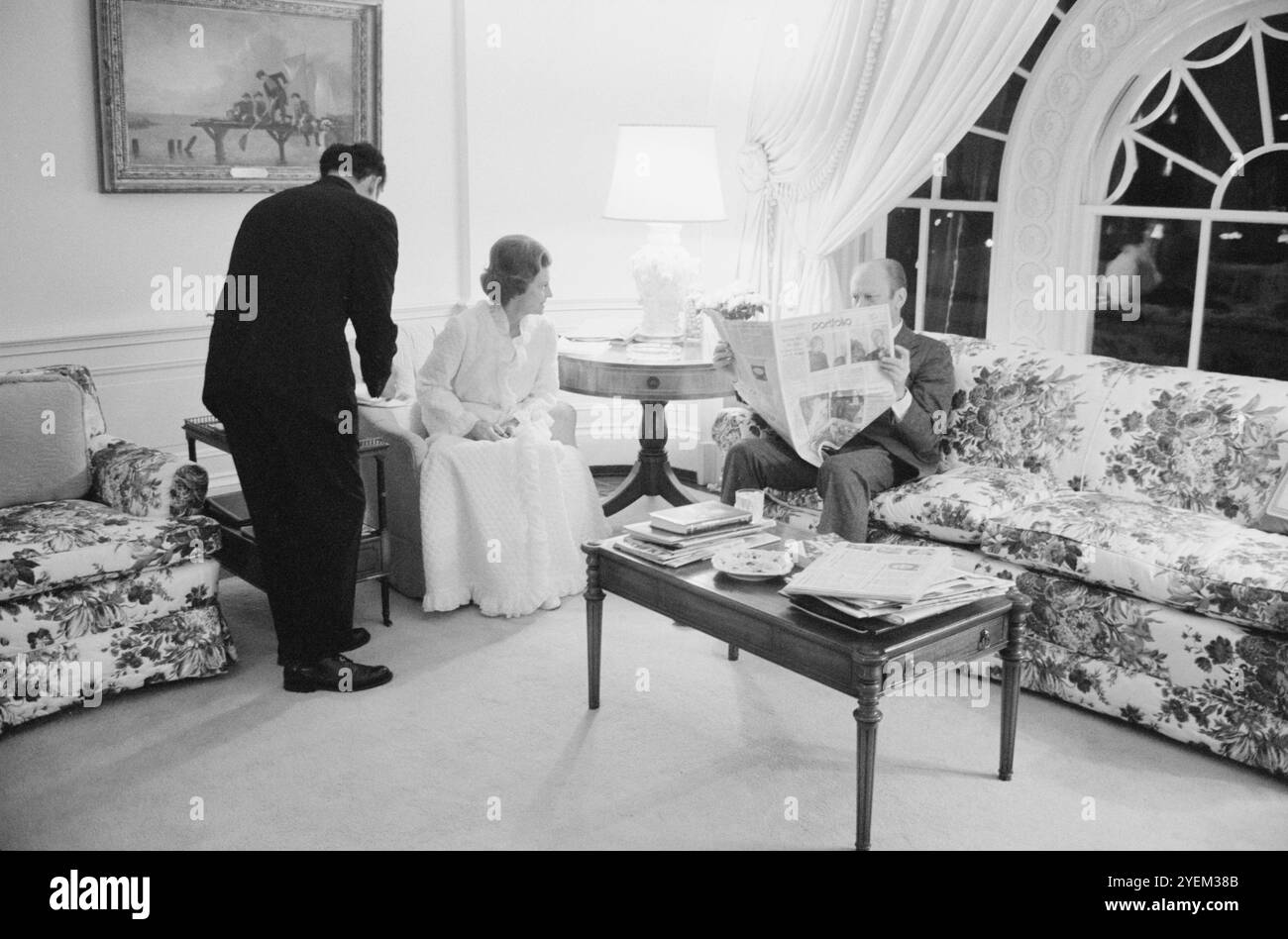 President Gerald Ford and First Lady Betty Ford in the living quarters ...