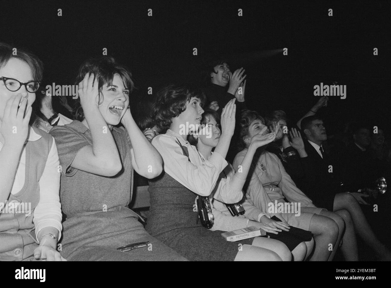 The Beatles British Rock and Roll group putting on their show at the ...
