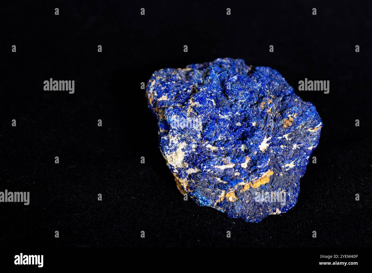 A sample of Azurite on a black background Stock Photo - Alamy