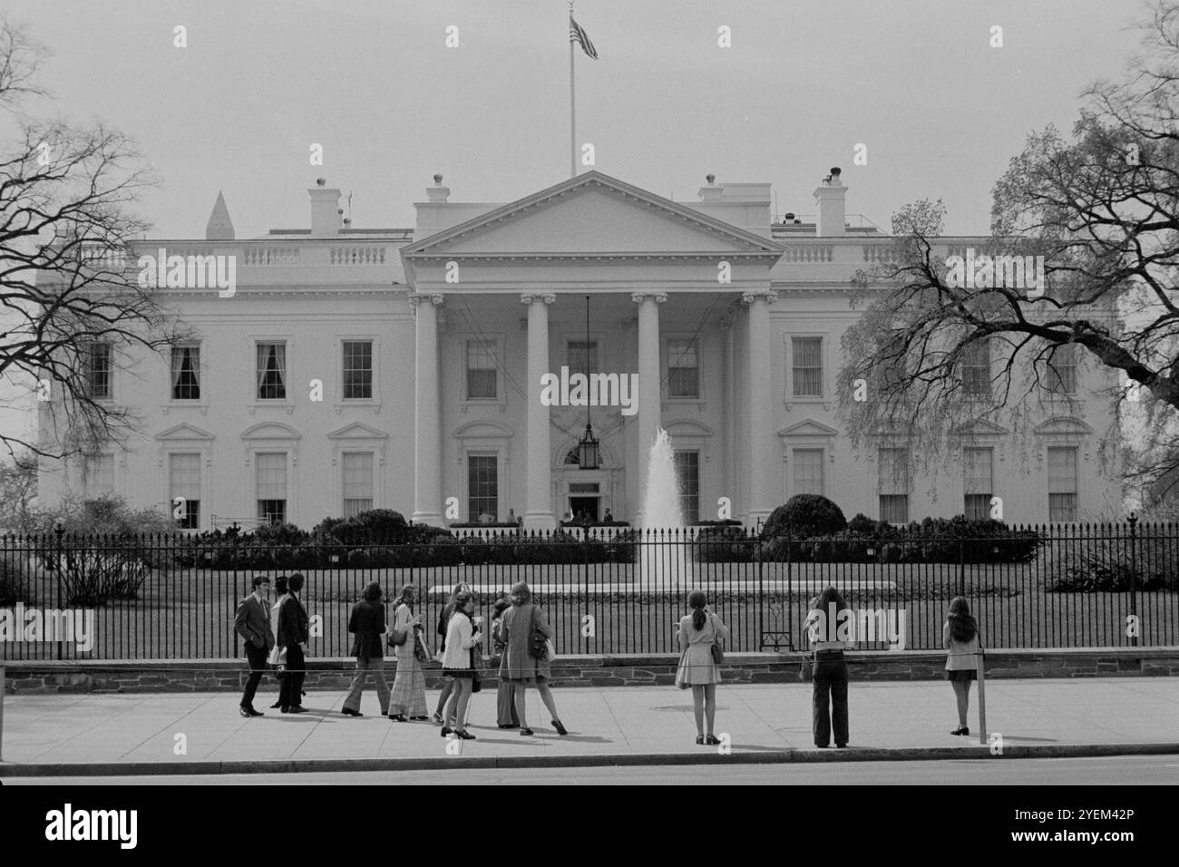 People in front of White House. USA. 3 April 1974 Stock Photo - Alamy