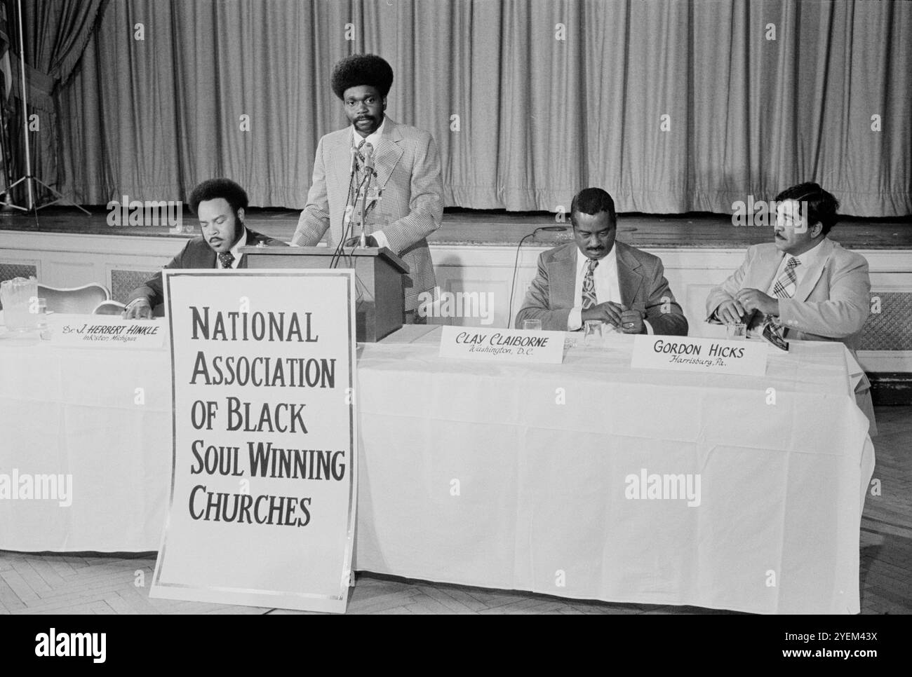 Black Committee For Fairness to the Presidency. USA. 13 June 1974 Stock ...