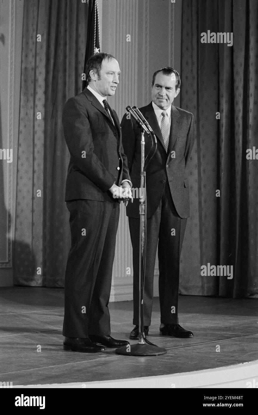 President Nixon and Pierre Trudeau, Prime Minister of Canada. USA. 24 ...