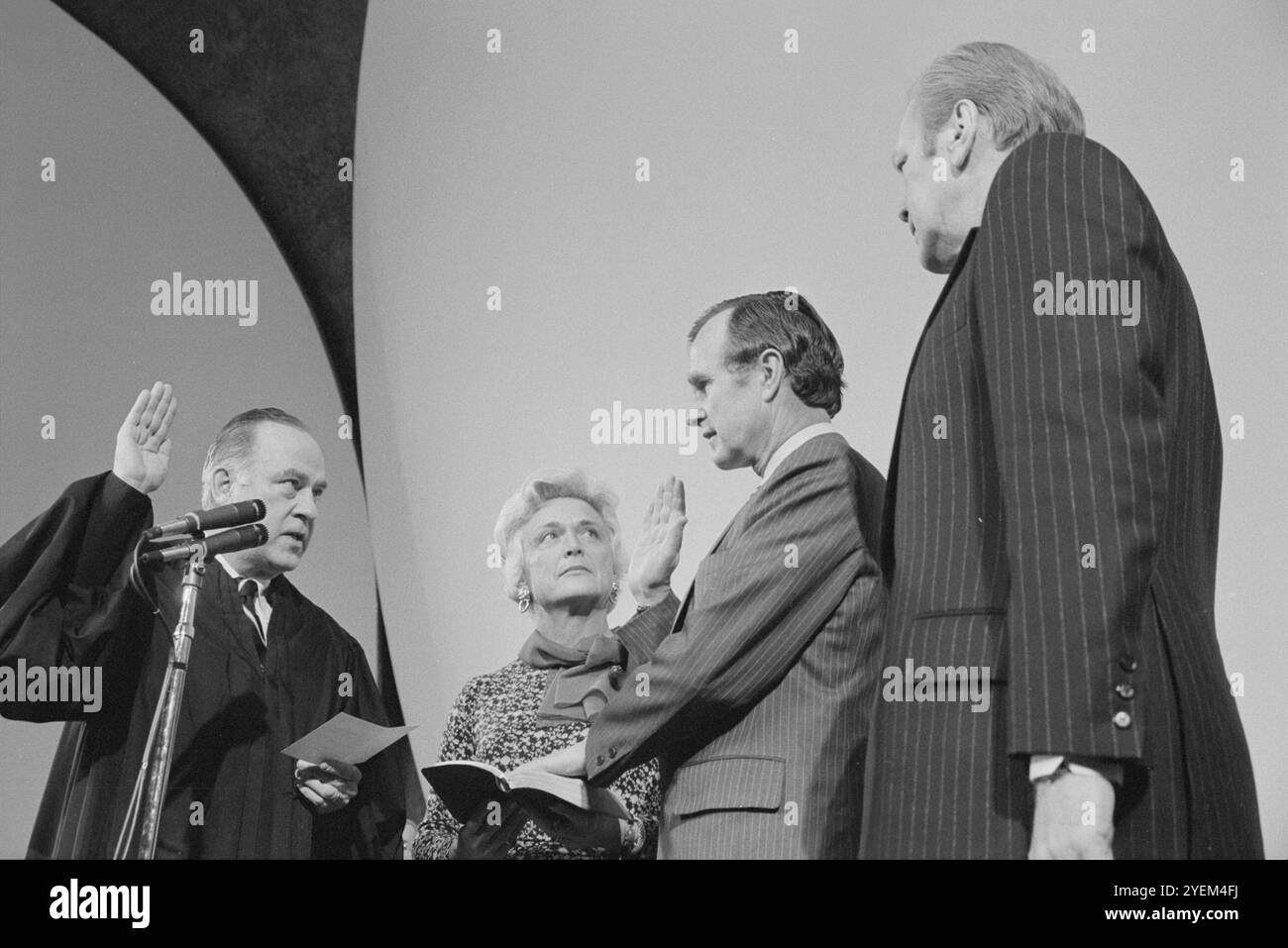George H. W. Bush being sworn in as director of the Central ...