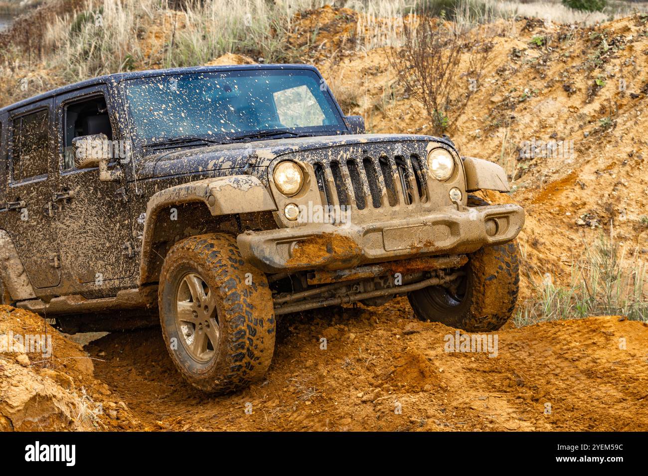 Off-road vehicles, driving in mud, overcoming off-road obstacles in a ...