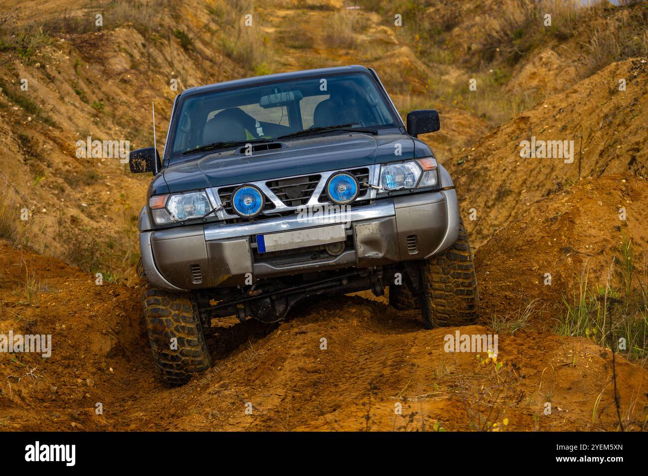 Off-road vehicles, driving in mud, overcoming off-road obstacles in a ...