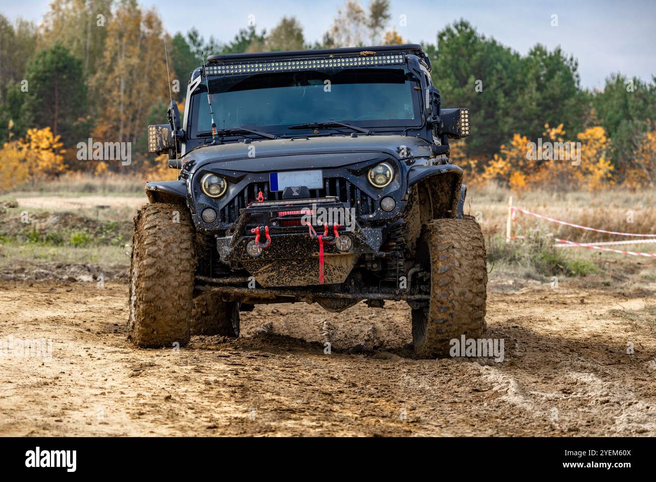Off-road vehicles, driving in mud, overcoming off-road obstacles in a ...