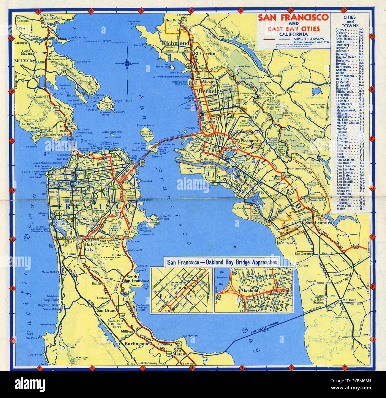 Vintage Detailed San Francisco Map Printable Download Travel Poster ...