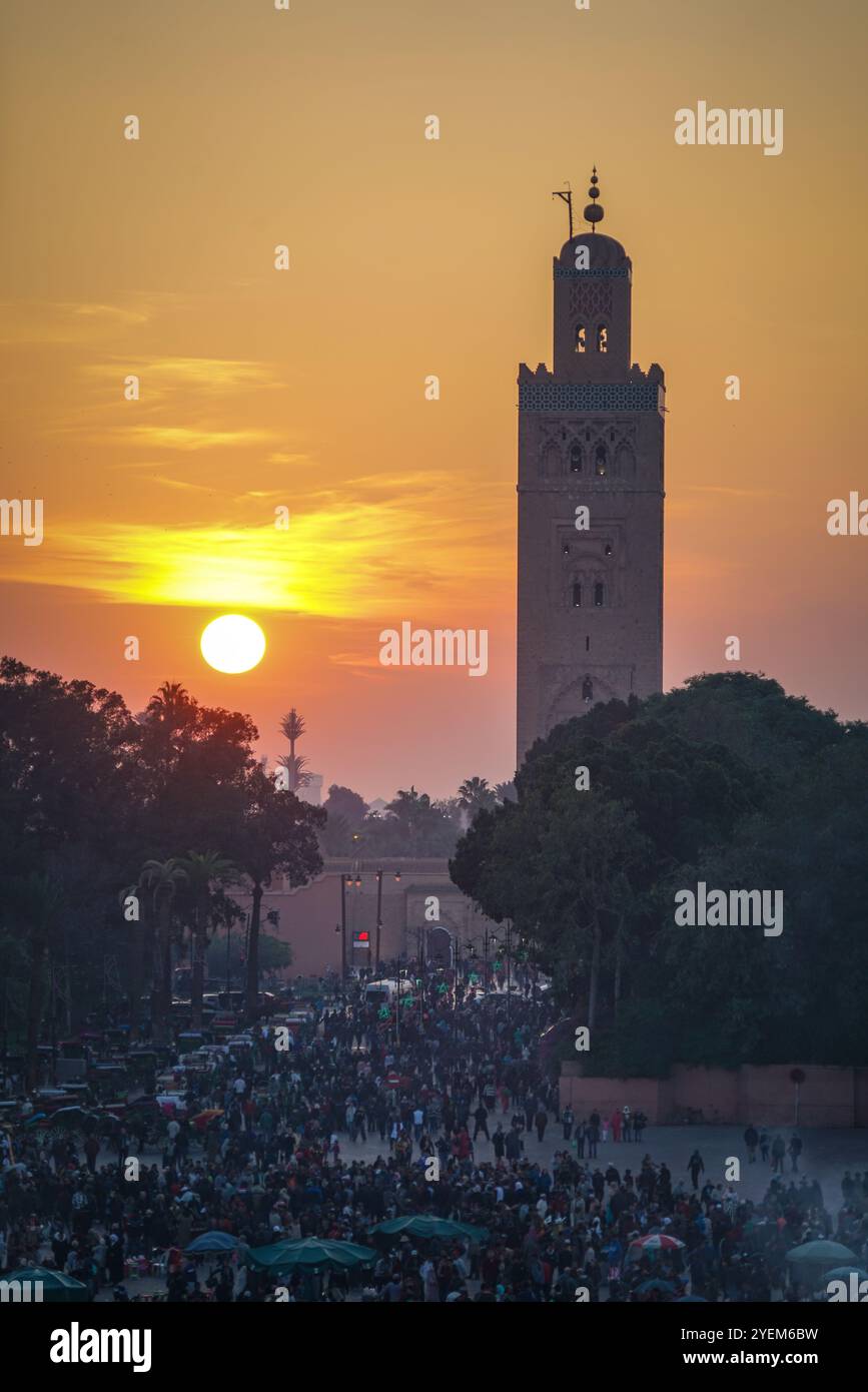Marrakech marrakesh morocco silhouette hi-res stock photography and ...