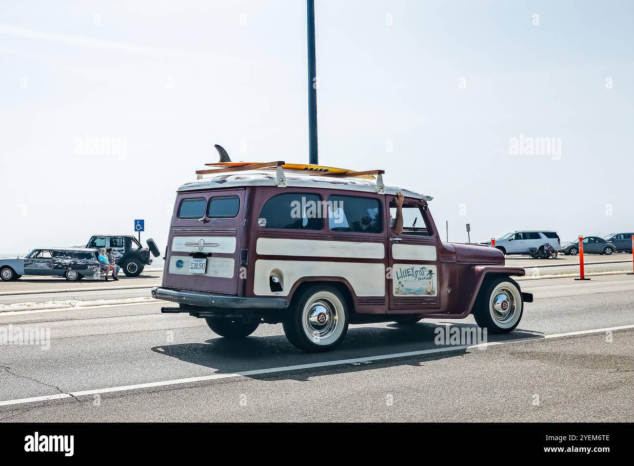 Gulfport, MS - October 04, 2023: Wide angle rear corner view of a 1953 ...