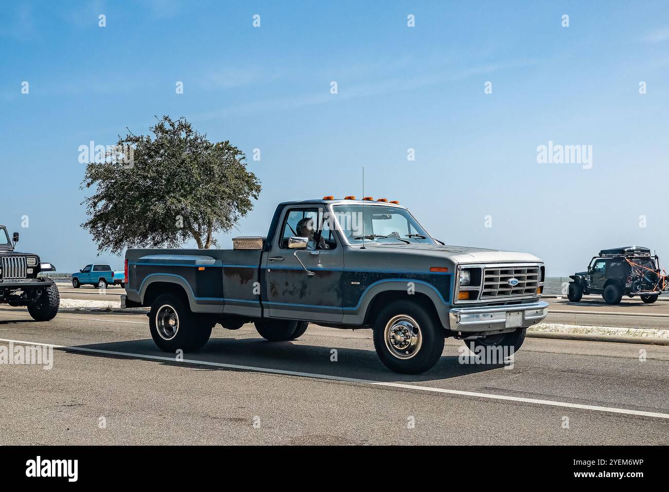 Gulfport, MS - October 04, 2023: Wide angle front corner view of a 1984 ...