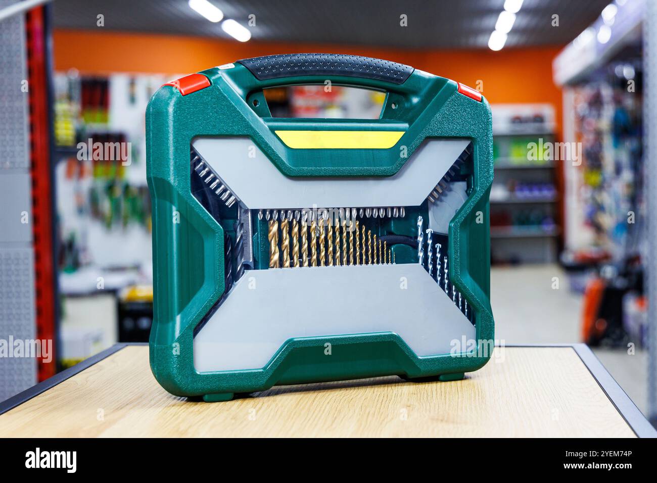 A set of nozzles for construction tools, tools for builders Stock Photo ...