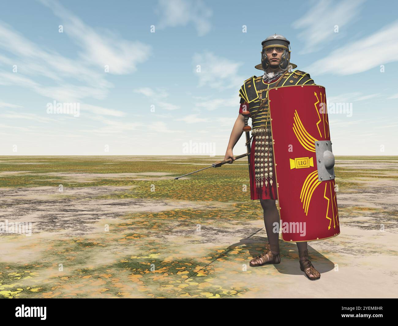 Roman centurion in landscape hi-res stock photography and images - Alamy