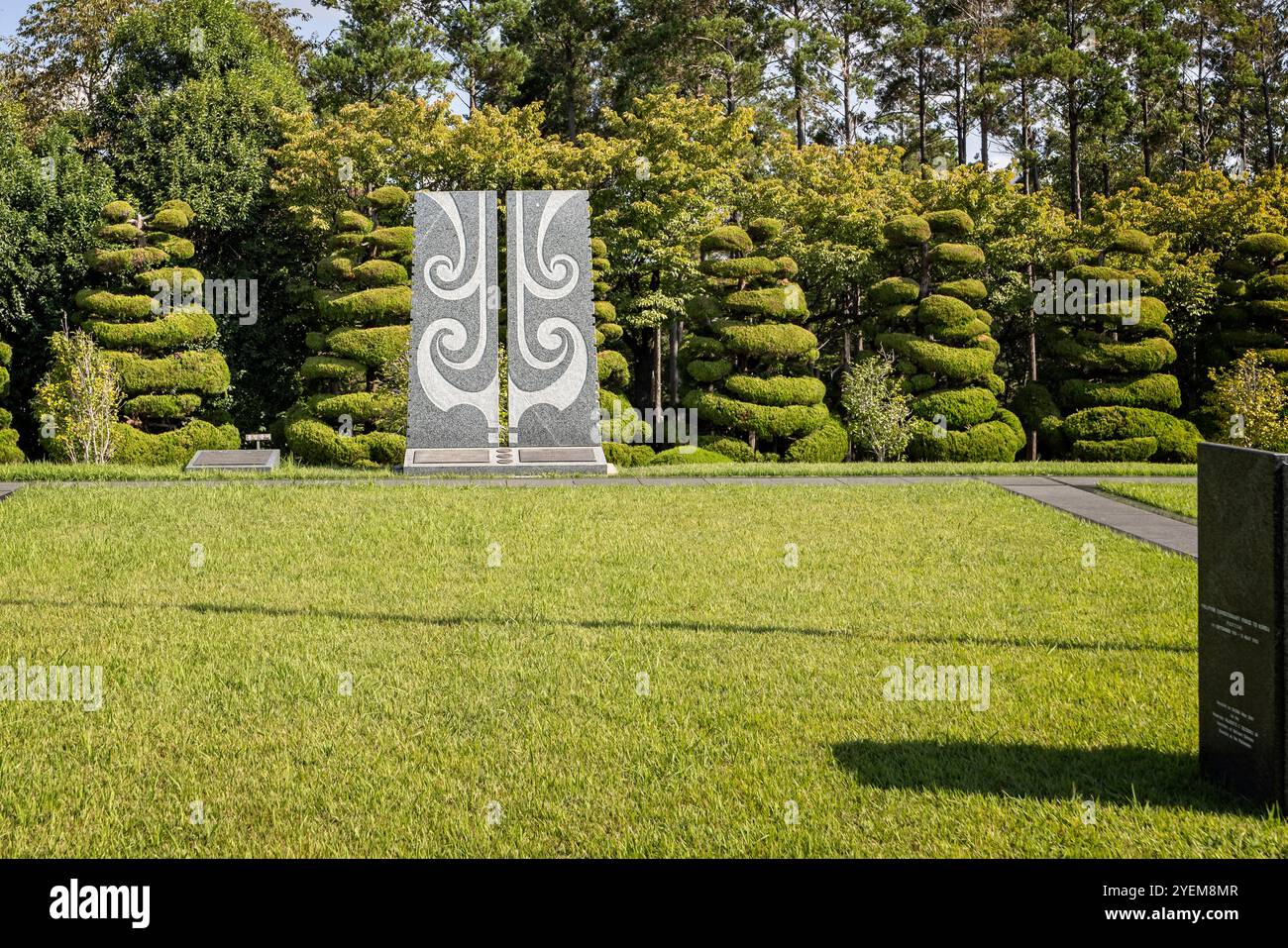 New Zealand memorial at the UN Memorial Cemetery in Busan, Korea on 1 ...