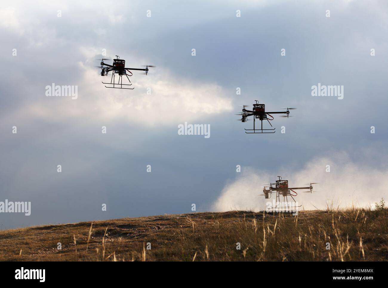 Launch sequence of a Drone (UAV Stock Photo - Alamy