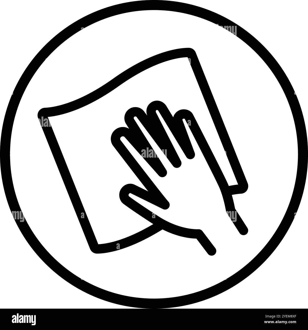 Cleaning napkin linear icon. Windows cleaning cloth. Simple line ...