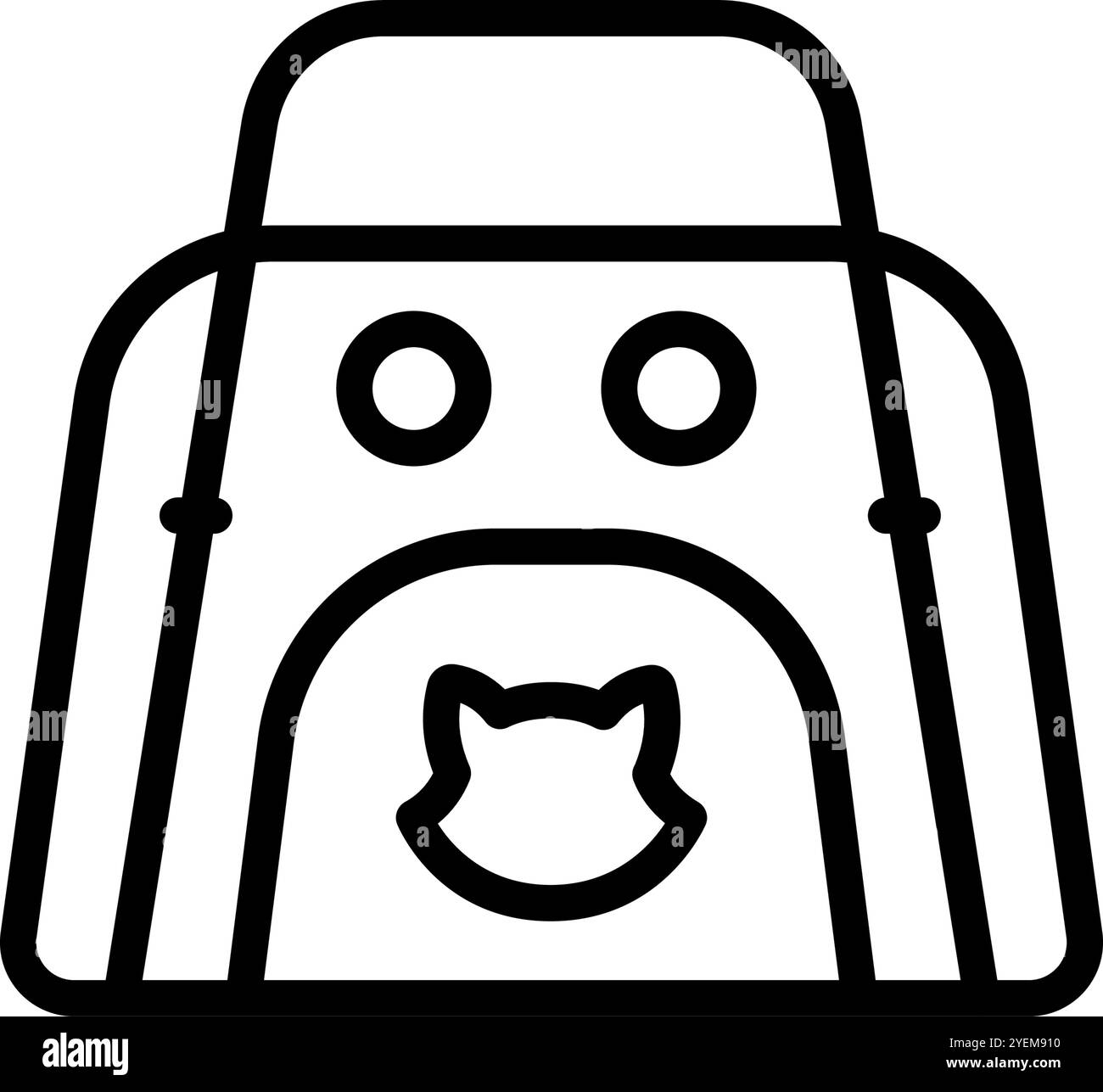 Pet carrier symbol. Comfortable animal travel. Cat carrier outline ...