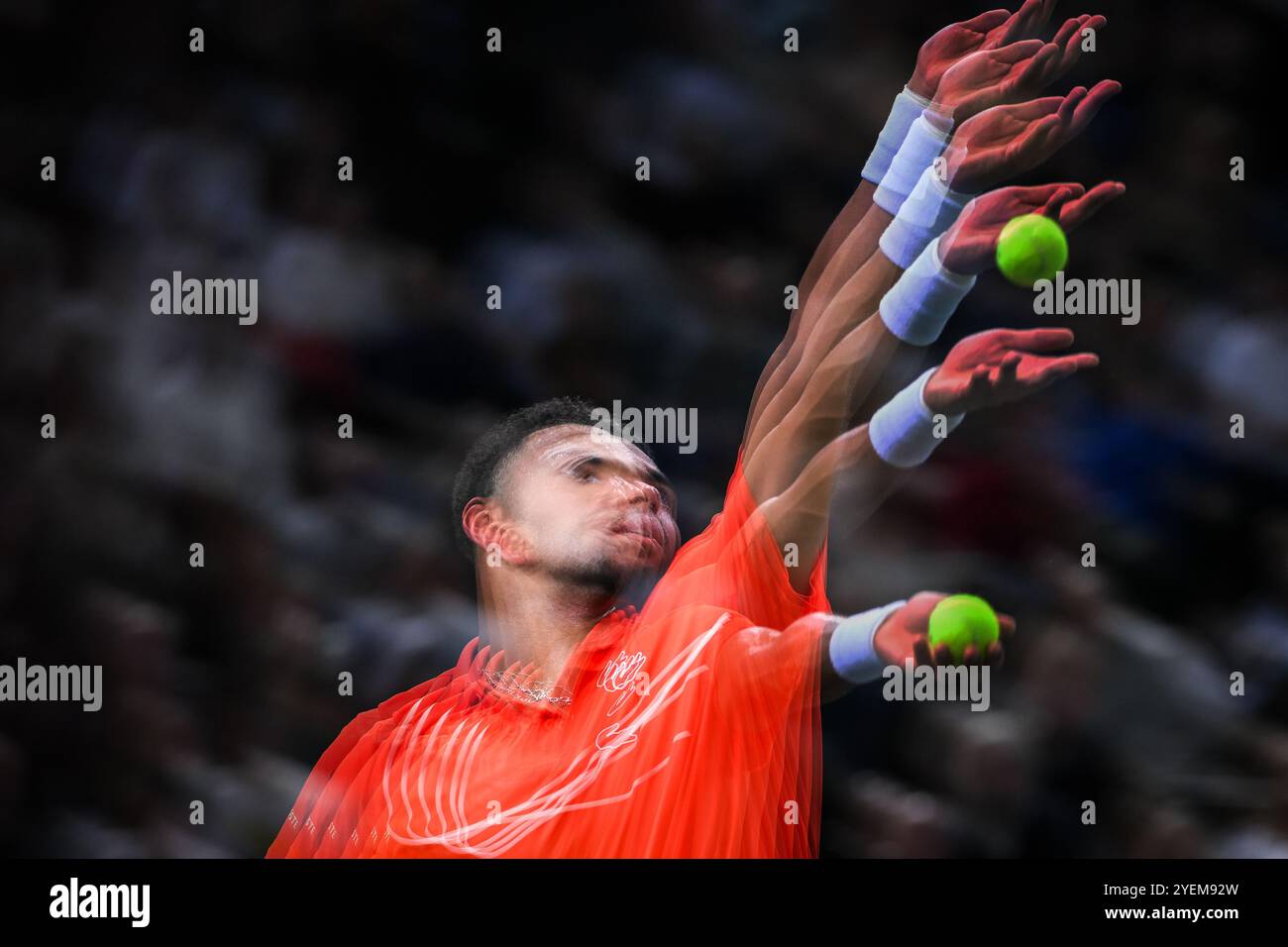 Arthur FILS of France during the fourth day of the Rolex Paris Masters ...