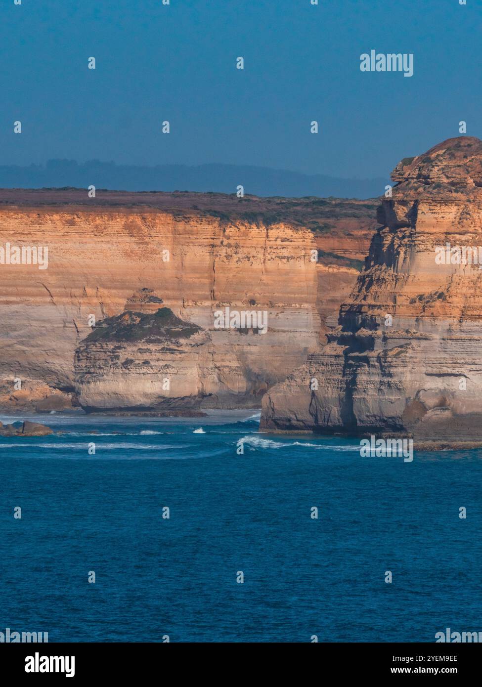 Stunning coastal cliffs and waves along Australia’s Great Ocean Road in ...