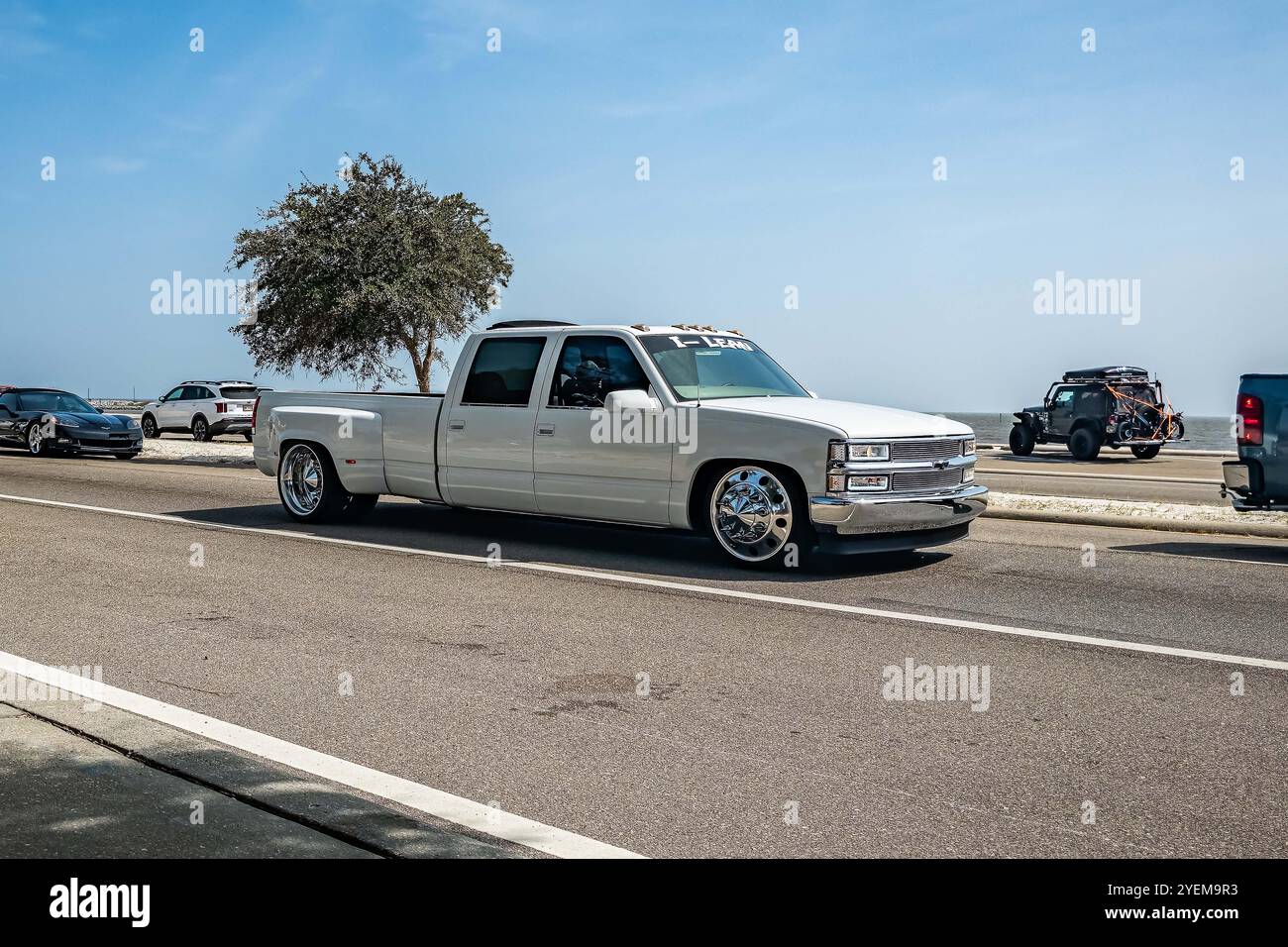 Gulfport, MS - October 04, 2023: Wide angle front corner view of a 1997 ...