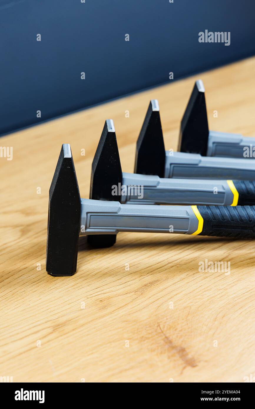 Tools for the master builder. A set of metal hammers Stock Photo - Alamy