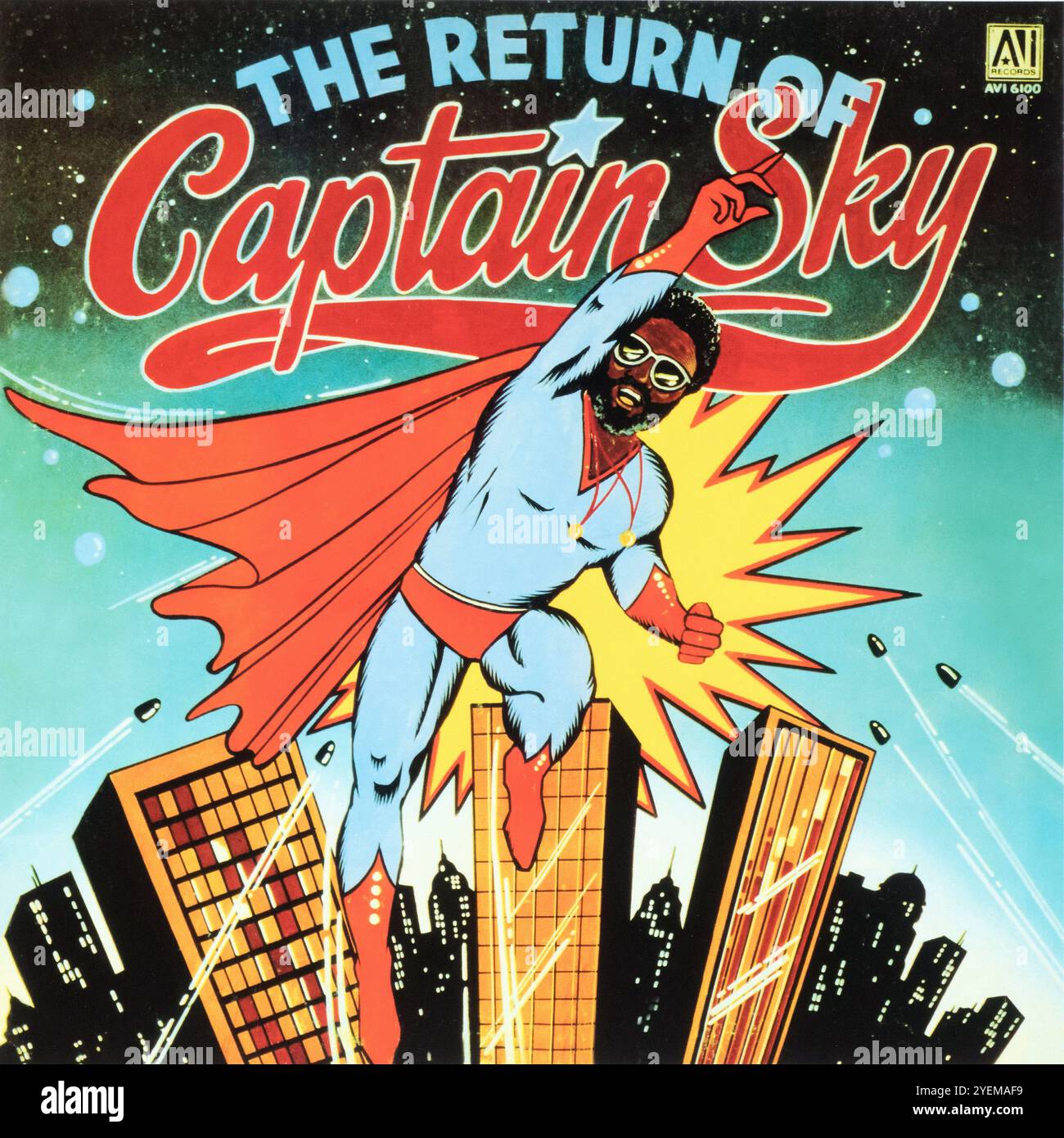 The Return Of Captain Sky 1982 - Original Vinyl Cover Stock Photo - Alamy