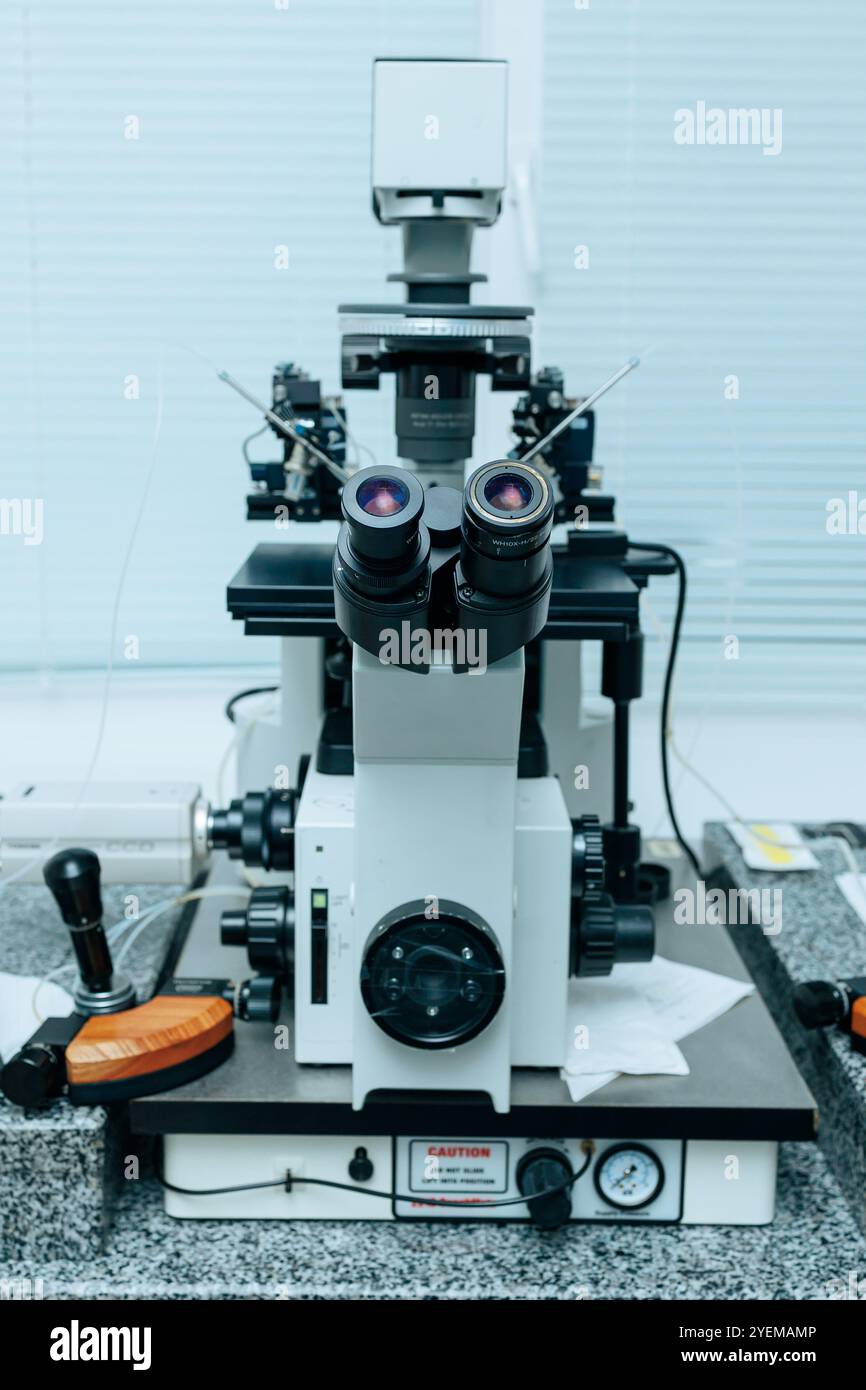 Modern multifunctional medical microscope, modern medical equipment ...