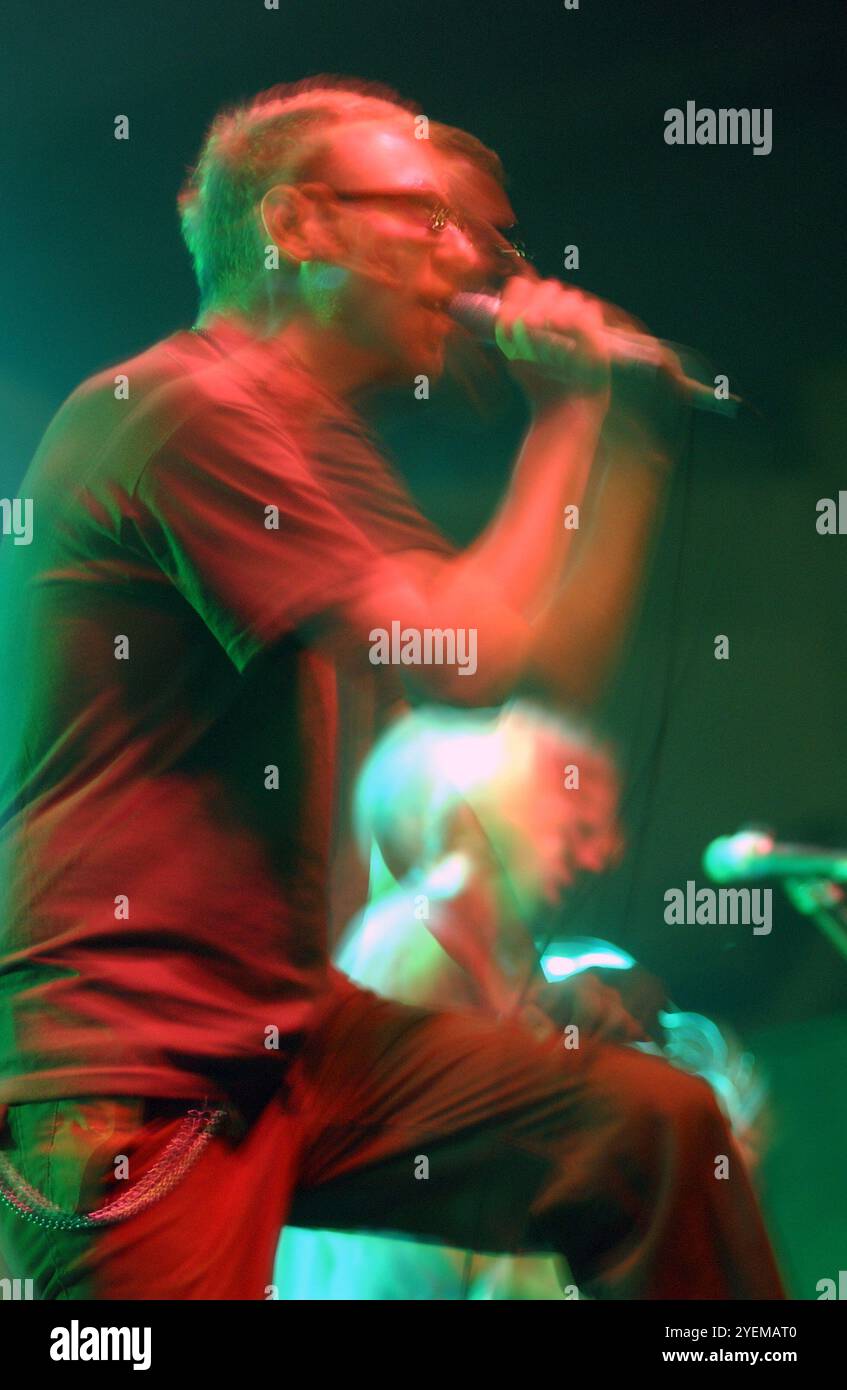 Milan Italy 06/07/2002: Angelo "Cippa" Caccia singer of the Punkreas ...