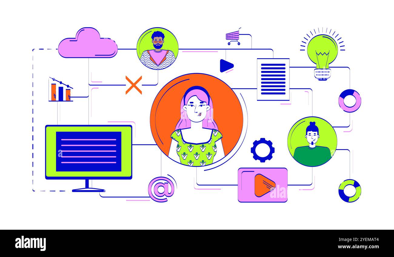 Product management marketing doodle illustration concept Stock Vector ...