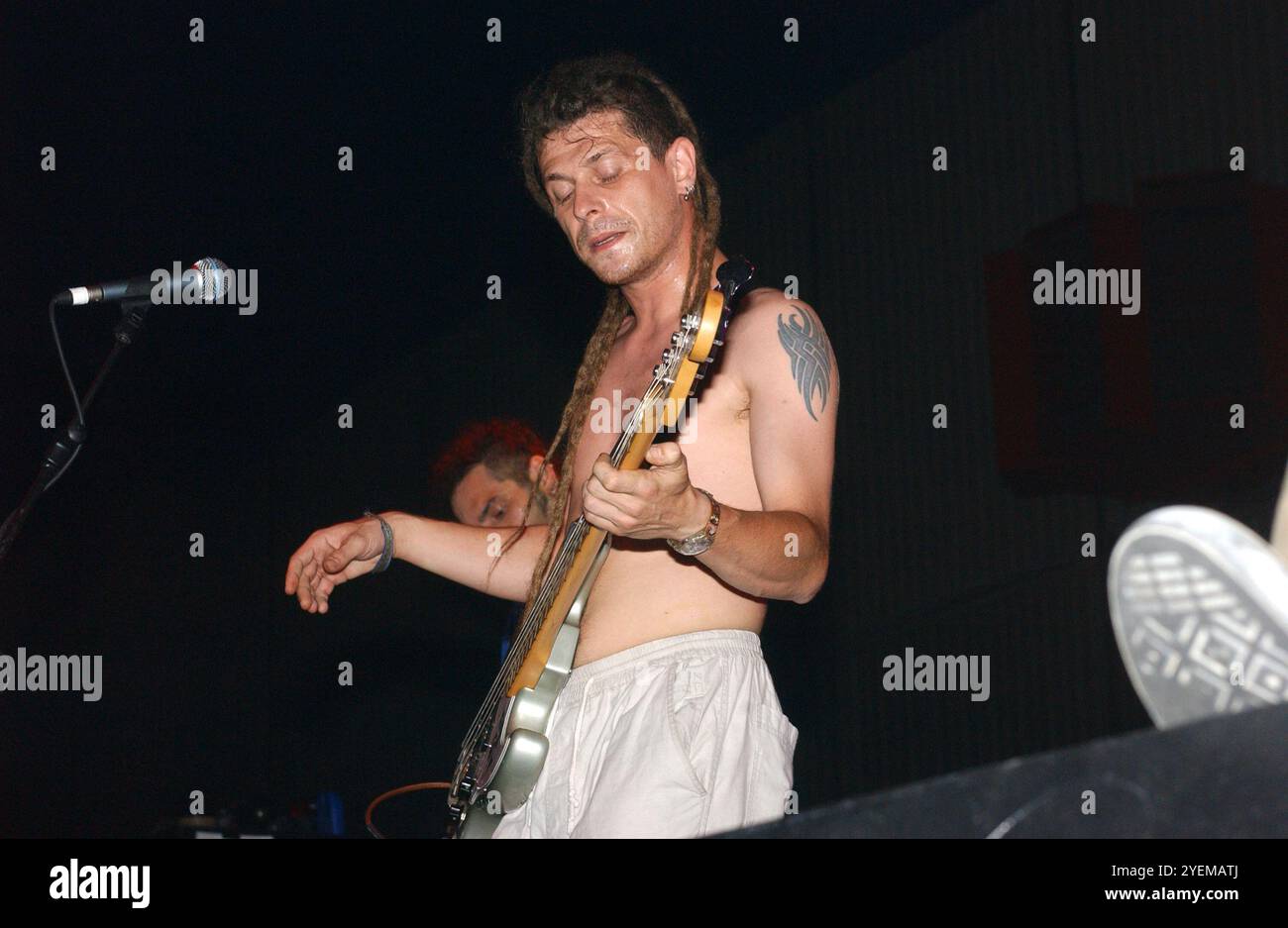 Milan Italy 06/07/2002: Gabriele "Paletta" Mantegazza bassist of the ...