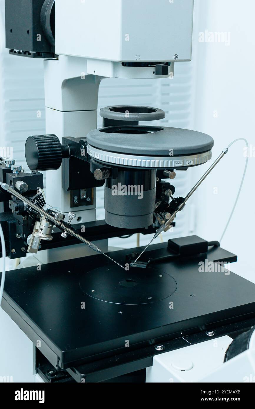 Modern multifunctional medical microscope, experiments on modern ...
