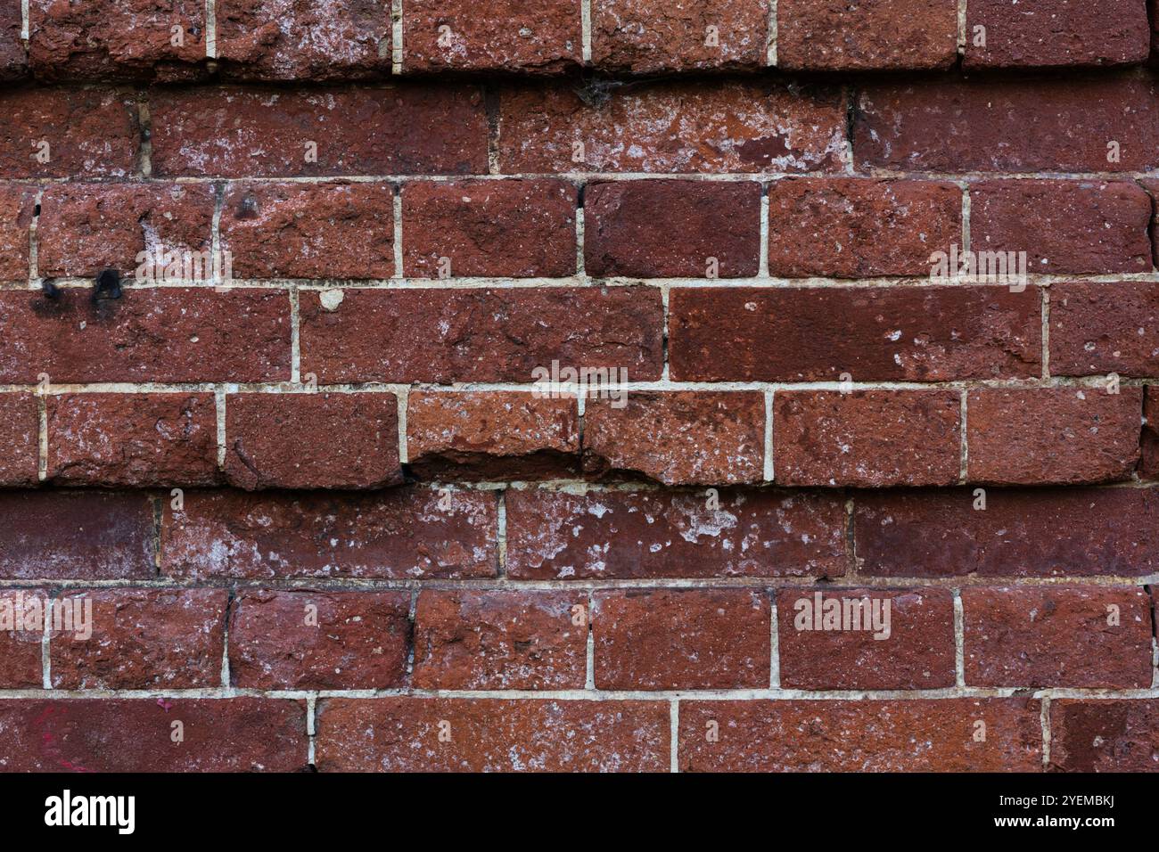 The brick wall of the castle is damaged. Brick wall background. Brick ...