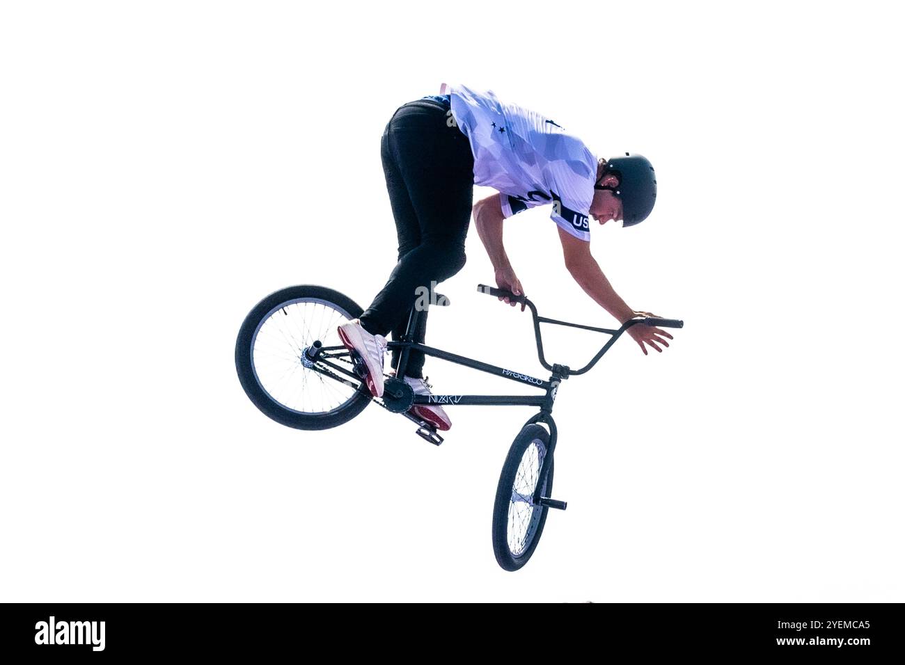 Justin Dowell (USA) competes in the Cycling BMX Freestyle Men's Park ...