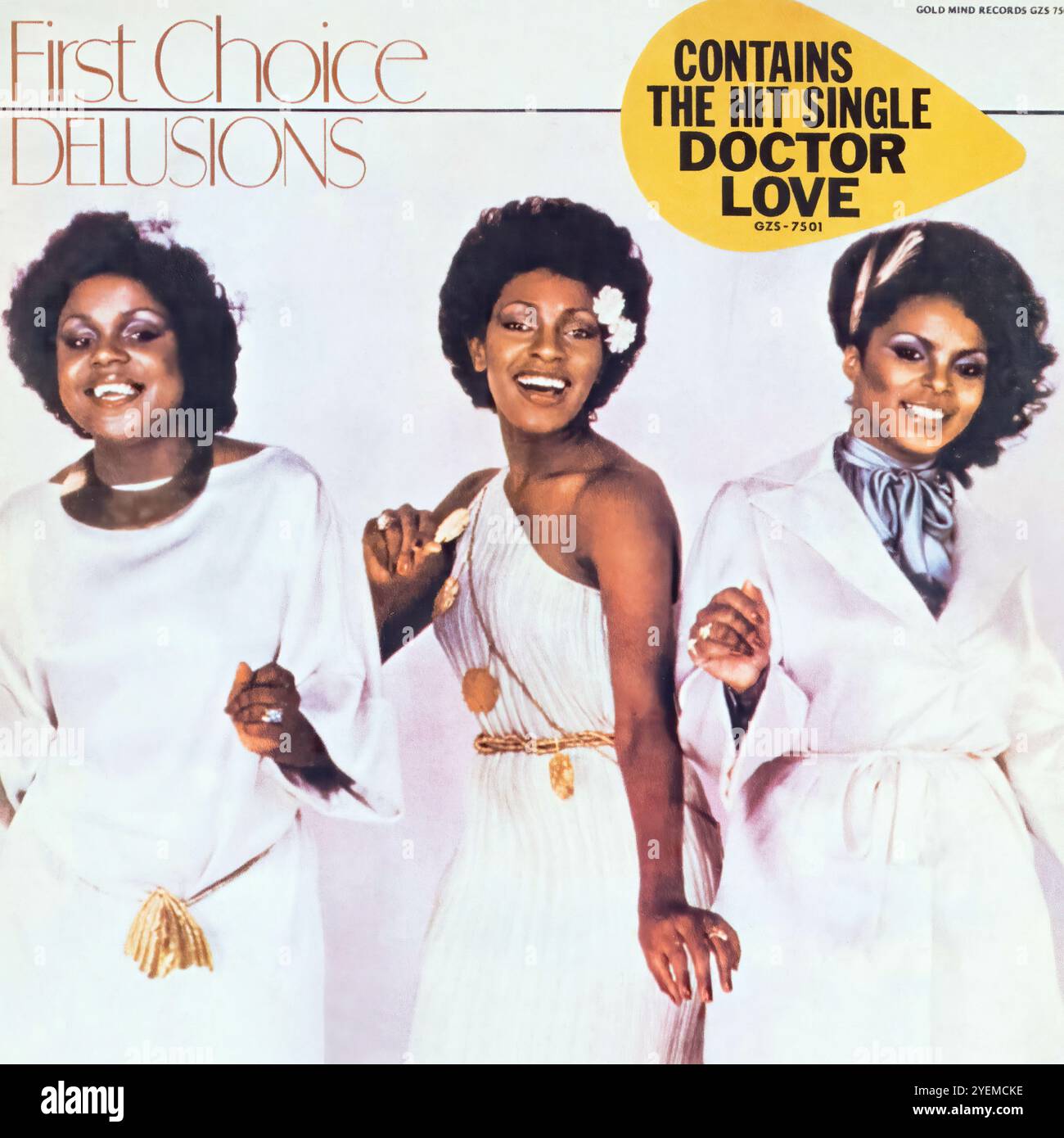 First Choice - Delusions 1977 - Original Vinyl Cover Stock Photo - Alamy