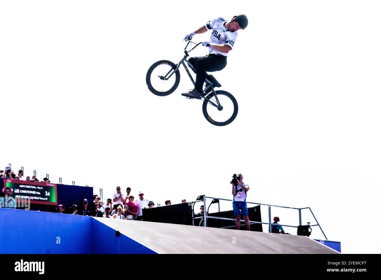 Marcus Christopher (USA) competes in the Cycling BMX Freestyle Men's ...
