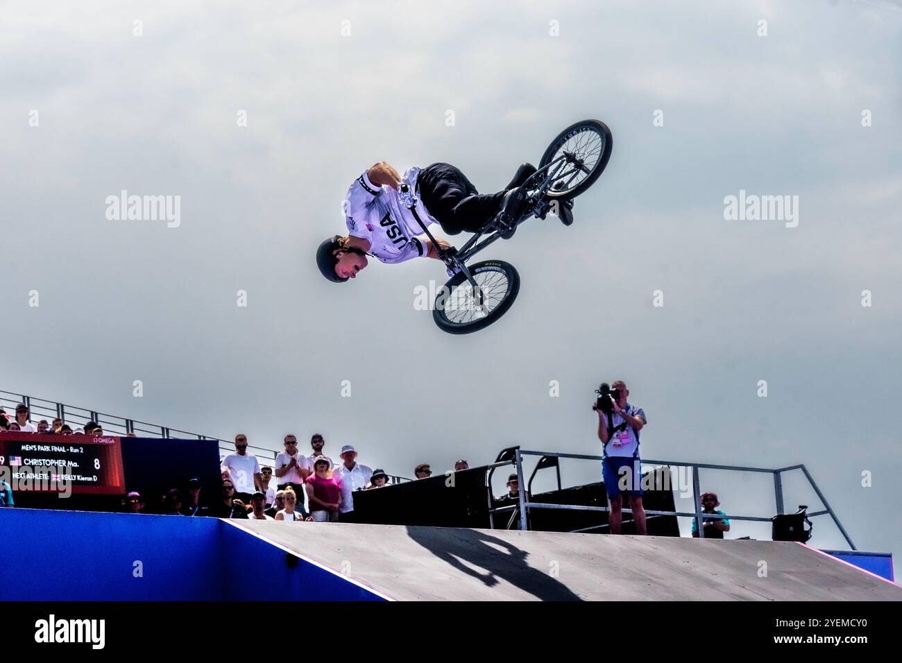 Marcus Christopher (USA) competes in the Cycling BMX Freestyle Men's ...