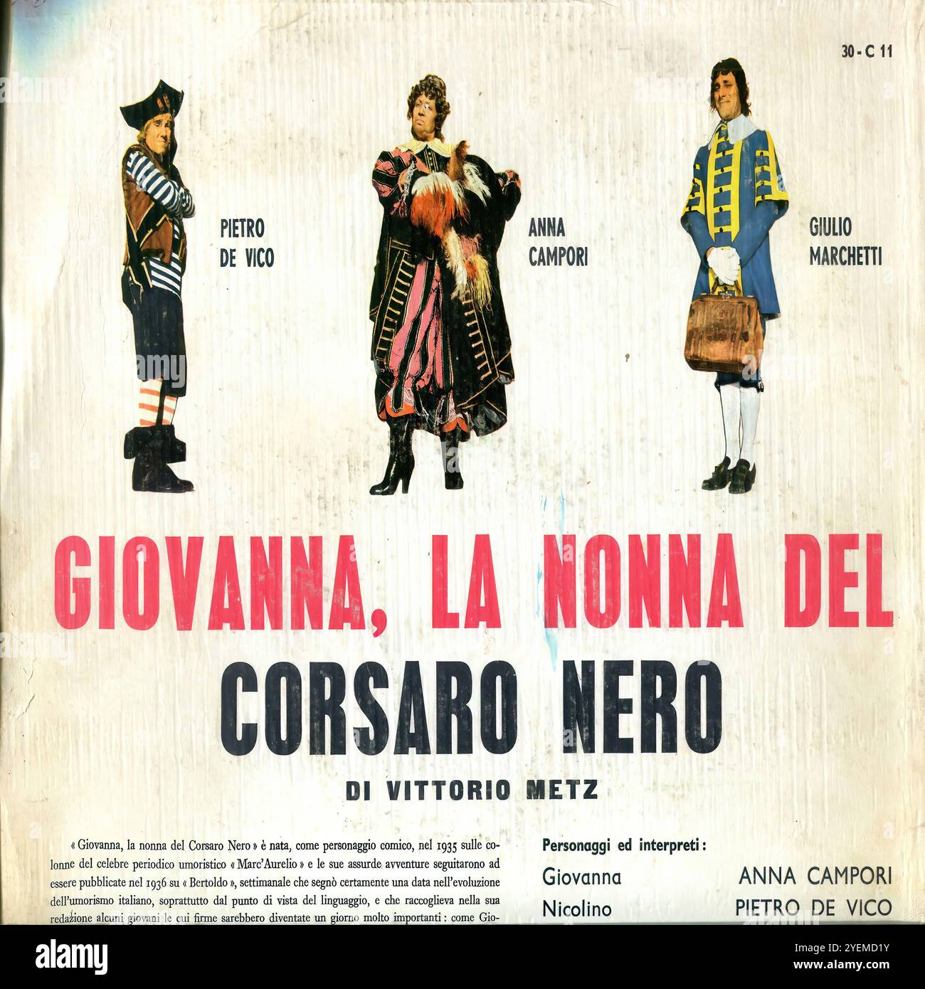 Lp' Retro - 1963 - Giovanna, La Nonna Del Corsaro Nero - Anna Campori ...