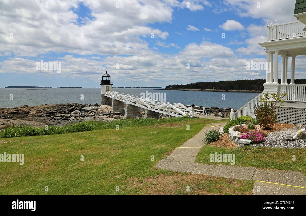Landscape with Marshall Point, Maine Stock Photo - Alamy