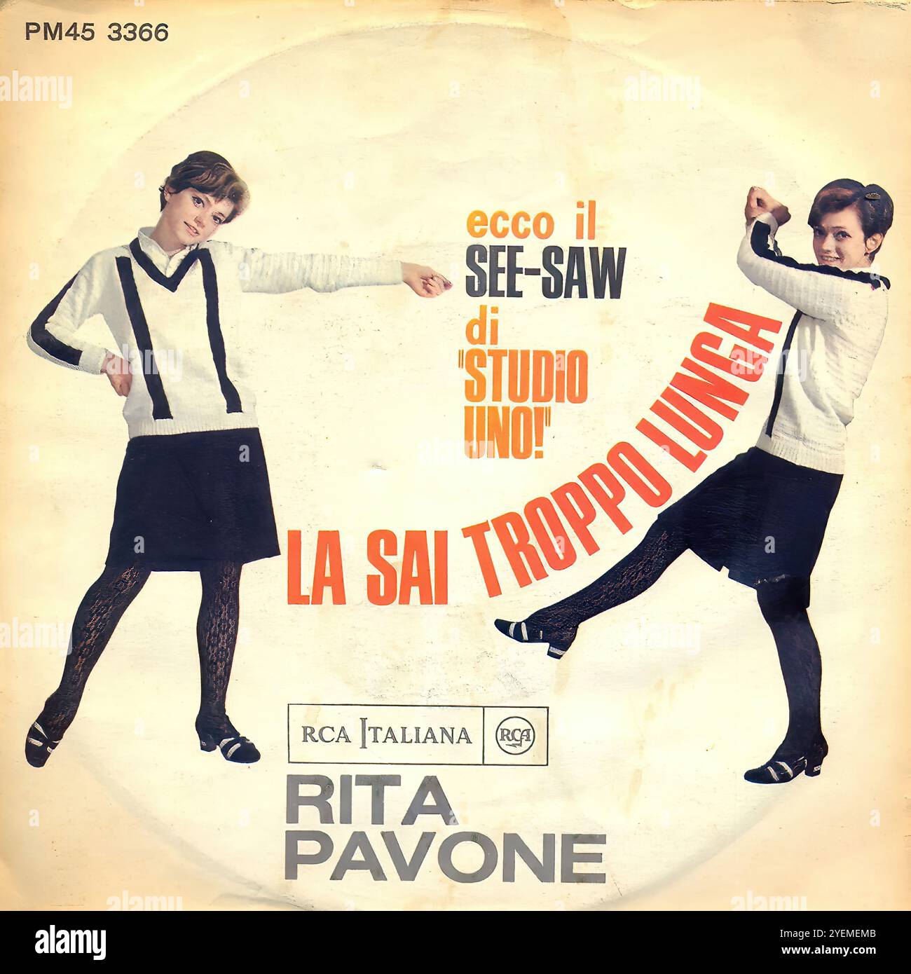Rita Pavone - Retro - La Sai Troppo Lunga - Original Italian Vinyl Cover Stock Photo - Alamy