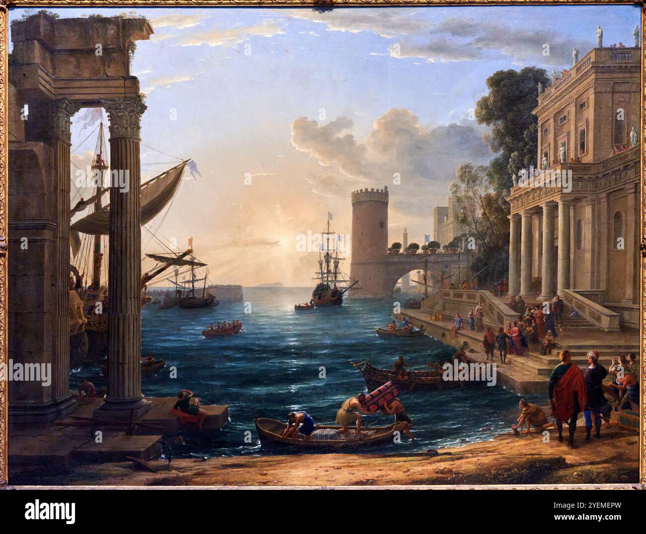 Seaport with the Embarkation of the Queen of Sheba, 1648, Claude (1604/ ...